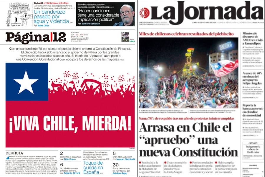 Prensa latinoamericana destacó el triunfo del “Apruebo” en Chile