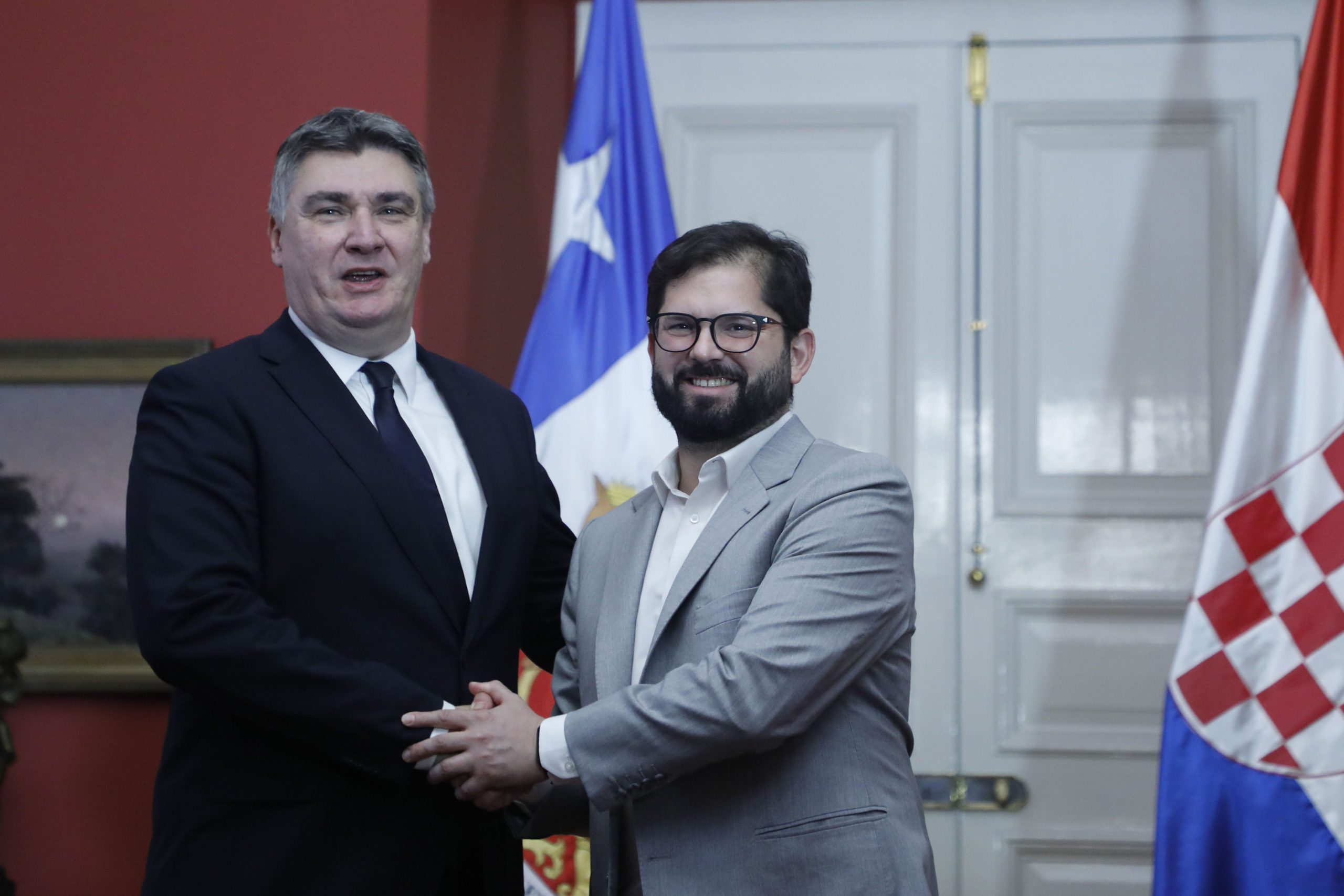 Presidente Boric se reunió en La Moneda con su par de Croacia, Zoran ...
