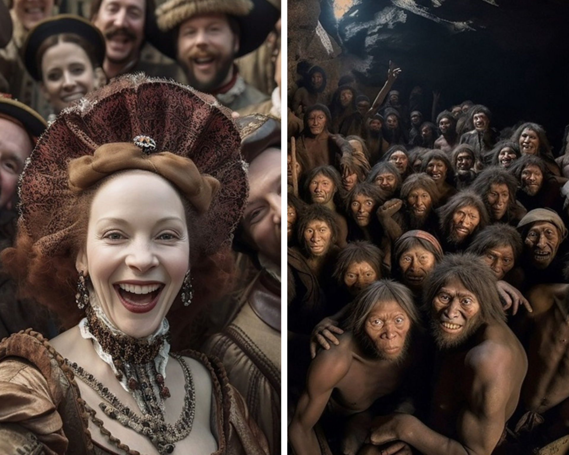 HOMBRE UTILIZA IA PARA CREAR SELFIES DE PERSONAJES HISTÓRICOS