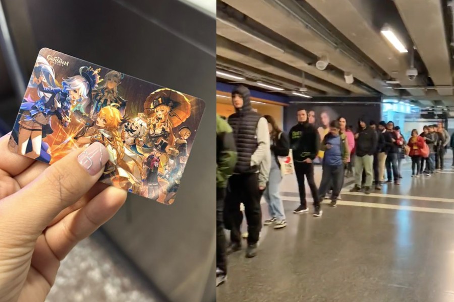 Registran enormes filas en el Metro de Santiago por adquirir tarjeta ... Registran enormes filas en el Metro de Santiago por adquirir tarjeta ...