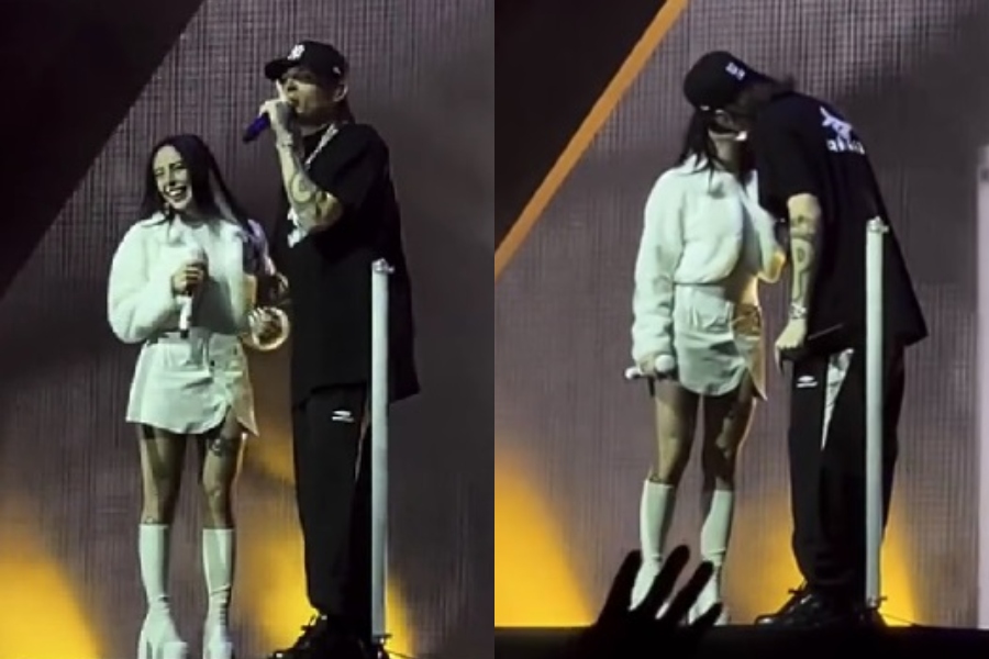 Peso Pluma y Nicki Nicole confirman su romance con un beso en pleno ... Peso Pluma y Nicki Nicole confirman su romance con un beso en pleno ...