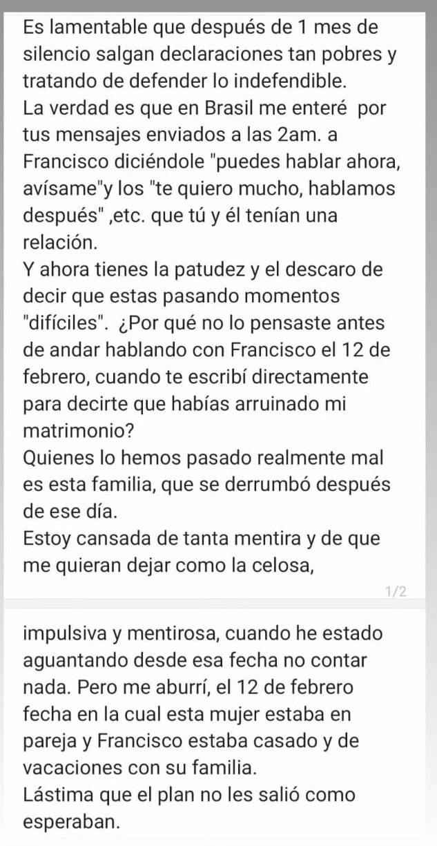 “Me aburrí”: Carla Jara desmiente a Camila Andrade y la acusa por supuesta infidelidad